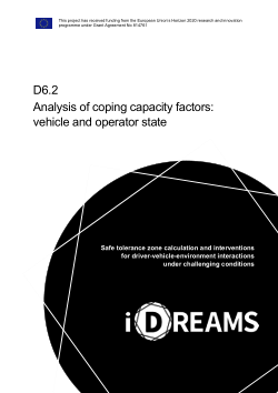 D6.2 Analysis of coping capacity factors: vehicle and operator state