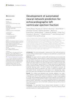 Development of automated neural network prediction for echocardiographic left ventricular ...