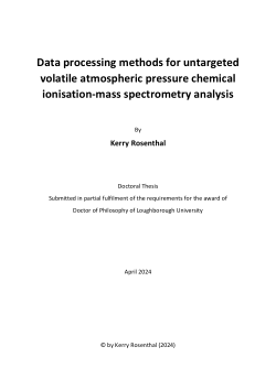 Data processing methods for untargeted volatile atmospheric pressure chemical ionisation-mass ...