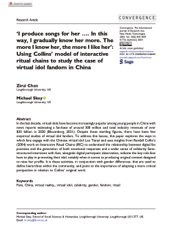 ‘I produce songs for her …. In this way, I gradually know her more. The ...