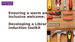 Item - Ensuring a warm and inclusive welcome: developing a library ...