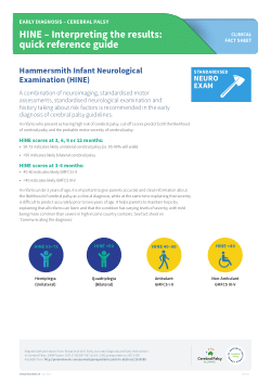 Interpreting the Results - Hammersmith Infant Neurological Examination ...