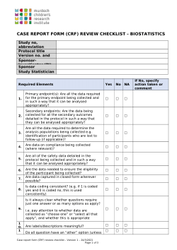 Case Report Form Template