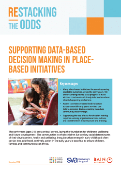 Item - Supporting data-based decision making in place-based initiatives ...