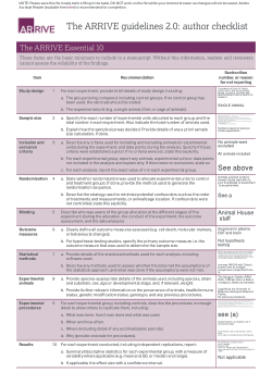 Item - ARRIVE guidelines checklist - The University of Melbourne - Figshare