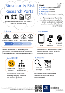 Item - Biosecurity Risk Research Portal Poster - The University of ...