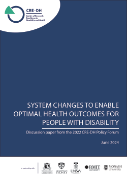 System changes to enable optimal health outcomes for people with disability