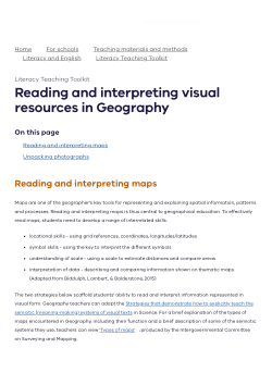 Literacy Teaching Toolkit: Literacy in Geography
