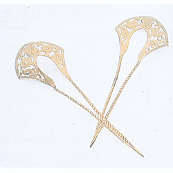 Sudanese gold hair pins