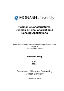 Plasmonic nanostructures: synthesis, functionalization & sensing applications