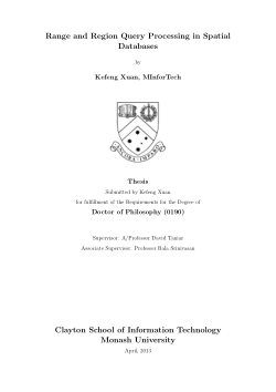 Range and region query processing in spatial databases