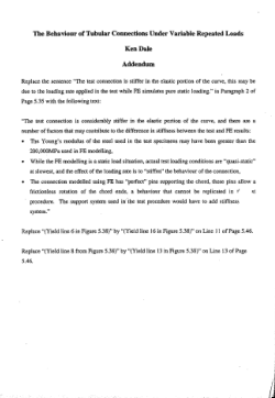 Behaviour of tubular connections under variable repeated loads