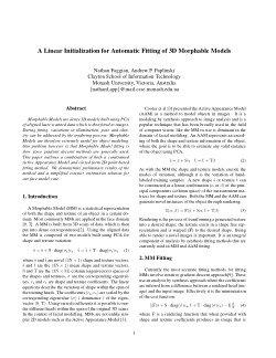 A Linear Initialization for Automatic Fitting of 3D Morphable Models