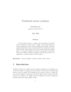 Patchwork Texture Synthesis