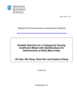 Variable Selection for a Categorical Varying-Coefficient Model with Identifications for ...