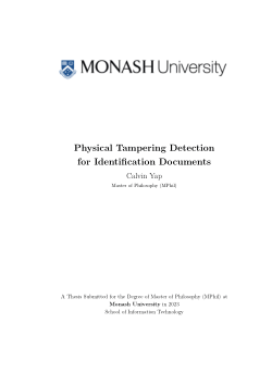 Physical Tampering Detection for Identification Documents