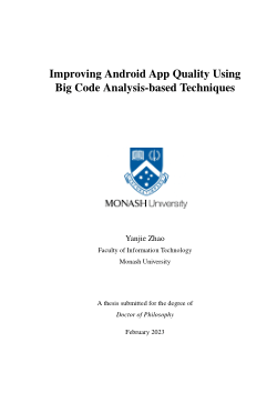 Item - Improving Android App Quality Using Big Code Analysis-based Techniques - Monash ...