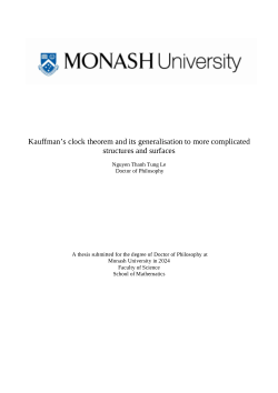 Kauffman’s clock theorem and its generalisation to more complicated ...