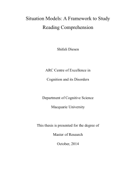 Item - Situation models: a framework to study reading comprehension ...