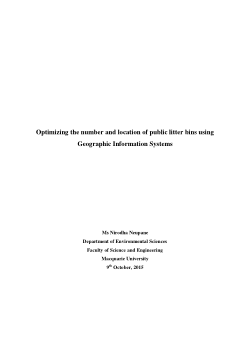 Optimizing the number and location of public litter bins using ...