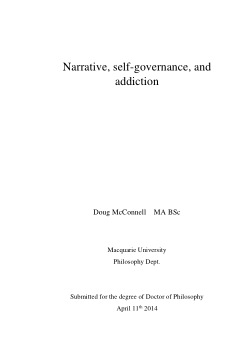 Narrative, self-governance, and addiction
