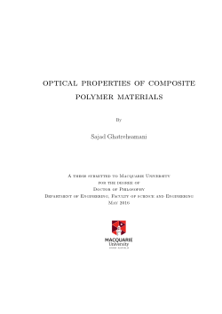Optical properties of composite polymer materials