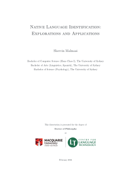 Native language identification: explorations and applications