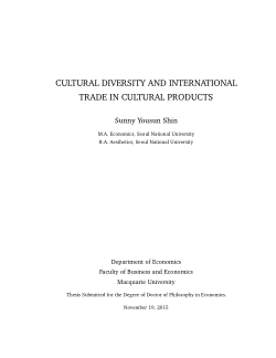 Cultural diversity and international trade in cultural products