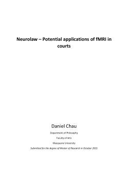 Neurolaw: potential applications of fMRI in courts