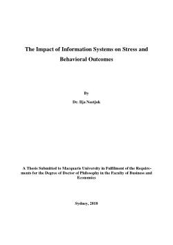 The impact of information systems on stress and behavioral outcomes