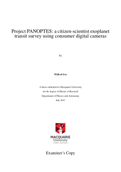 Item - Project PANOPTES: a citizen-scientist exoplanet transit survey ...