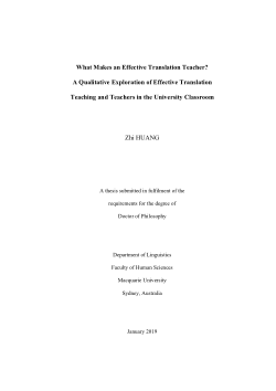 What makes an effective translation teacher?: a qualitative exploration ...