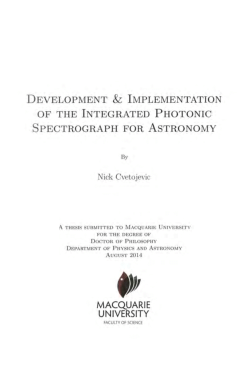 Item - Development & implementation of the integrated photonic ...