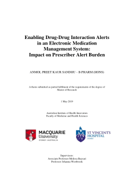Enabling drug-drug interaction alerts in an electronic medication ...