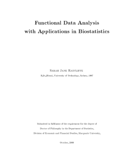 Functional data analysis with applications in biostatistics