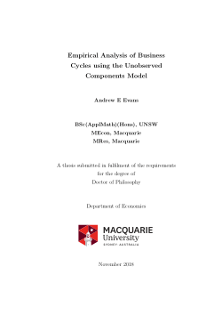Empirical analysis of business cycles using the unobserved components model