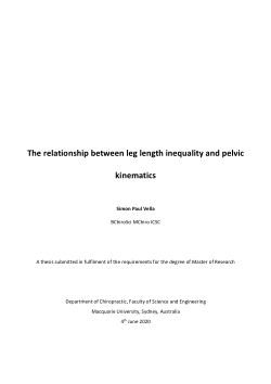 The relationship between leg length inequality and pelvic kinematics