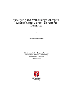 Specifying and verbalising conceptual models using controlled natural language