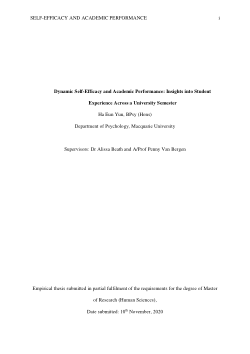 Dynamic self-efficacy and academic performance: insights into student ...