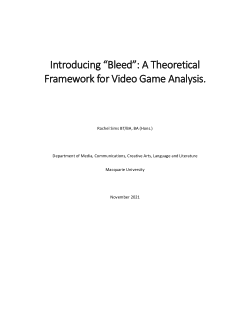 Item - Introducing "bleed": a theoretical framework for video game analysis - Macquarie ...