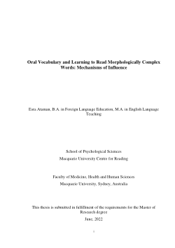 Oral vocabulary and learning to read morphologically complex words: mechanisms of influence
