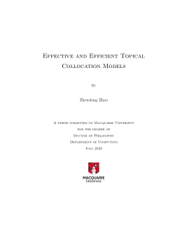 Effective and efficient topical collocation models