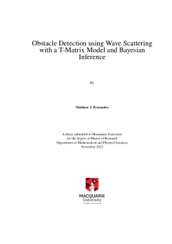 Obstacle Detection using Wave Scattering with a T-Matrix Model and Bayesian Inference