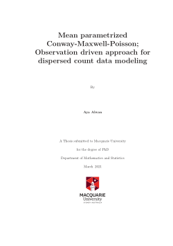 Mean parametrised Conway-Maxwell-Poisson; Observation driven approach ...