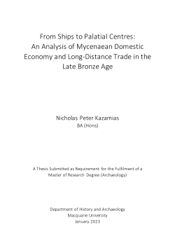 From ships to palatial centres: an analysis of Mycenaean domestic ...