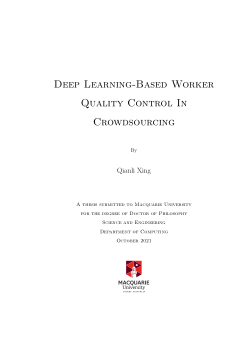 Item - Deep learning-based worker quality control in crowdsourcing ...