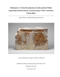 Item - Hatshepsut: a critical examination of androcentrism within ...