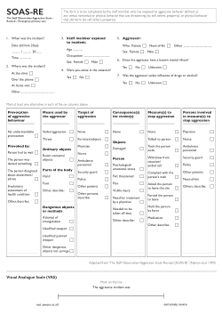 Additional file 1: of The Staff Observation Aggression Scale â Revised ...
