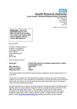 Additional file 6: of The ASSIST Study - The BD Odon Device for ...