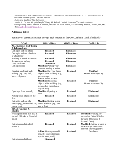 Additional file 3 of Development of the gait outcomes assessment list ...